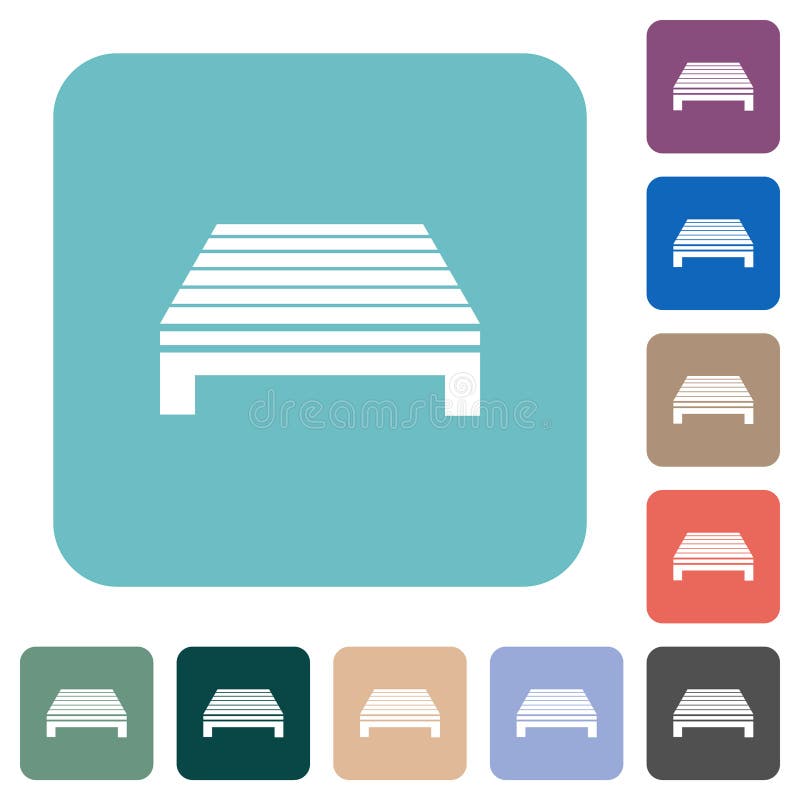 Single Pallet Rounded Square Flat Icons Stock Vector - Illustration of ...
