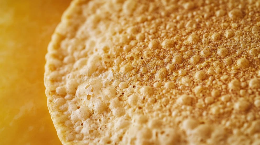 A Single Pancake Served on a Plate Stock Image - Image of kitchen ...