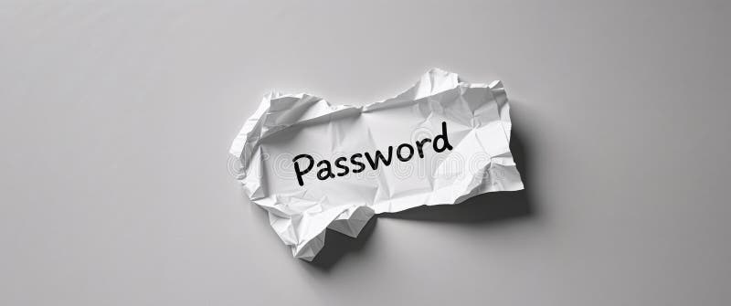 Single Password on Paper Illustrates Vulnerable Digital Safety Stock ...