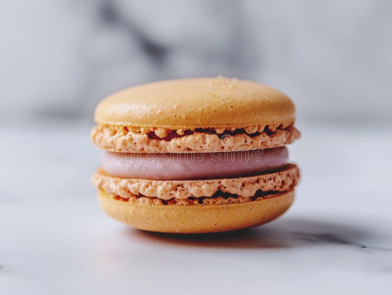 Single Pastel Macaron Sitting Elegantly on White Stock Illustration ...