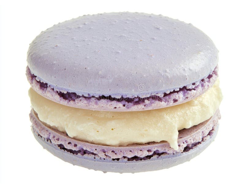 Single Pastel Macaron Sitting Elegantly on White Stock Illustration ...