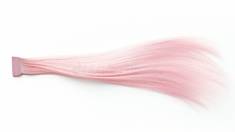 Single Pastel Pink Hair Strand on White Stock Illustration ...