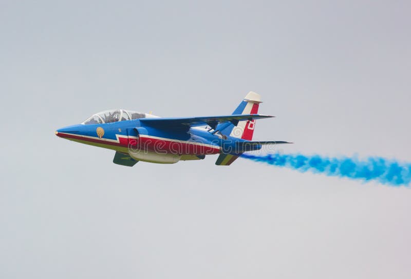 Single Patrouille De France Alpha Jet Editorial Stock Image - Image of ...