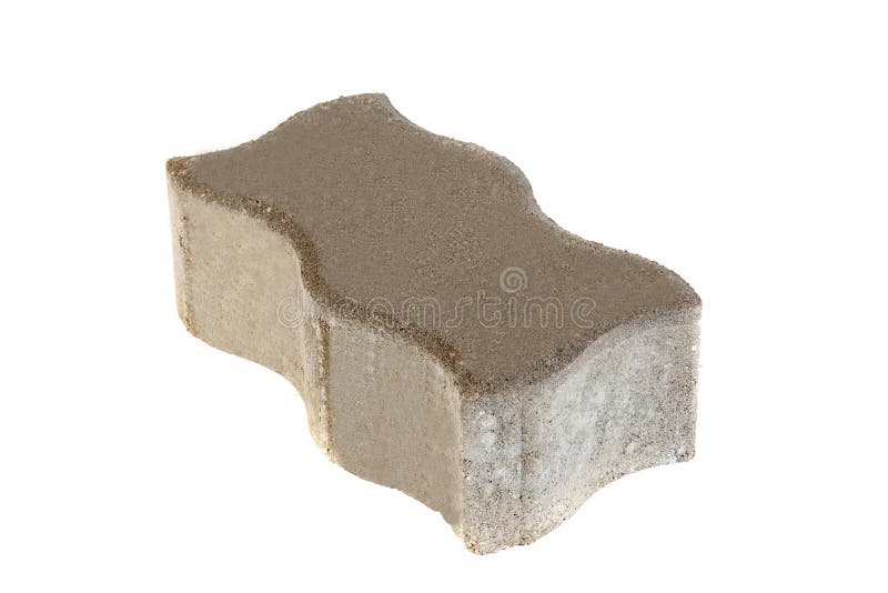 Single Pavement Brick, Isolated. Concrete Block for Paving Stock Photo ...