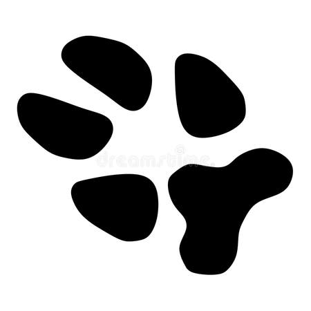 Single paw print stock illustration. Illustration of stamp - 14392083