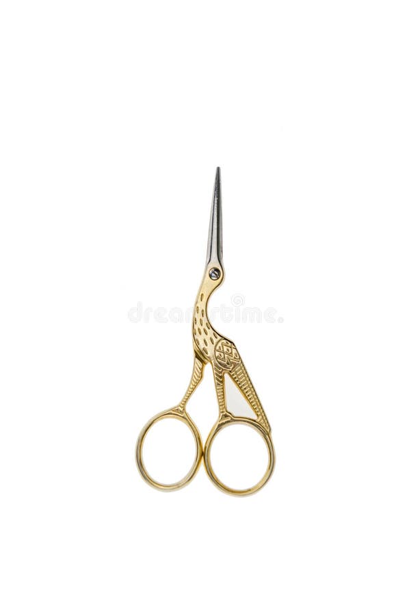 Peacock Scissors Isolated on White Background Stock Image - Image of ...