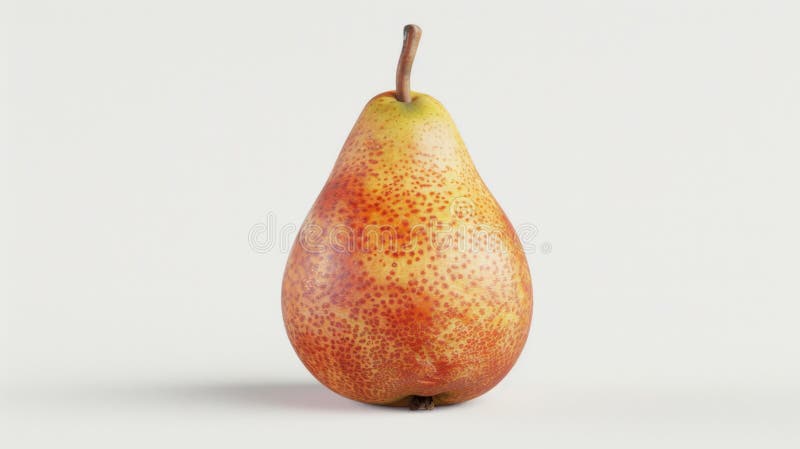 A Single Pear Sits on a White Surface, Ready for Use Stock Photo ...