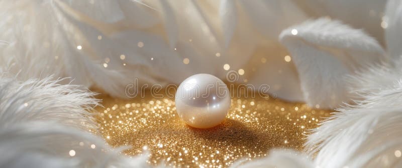 Single Pearl Bed Golden Glitter Stock Photos - Free & Royalty-Free ...
