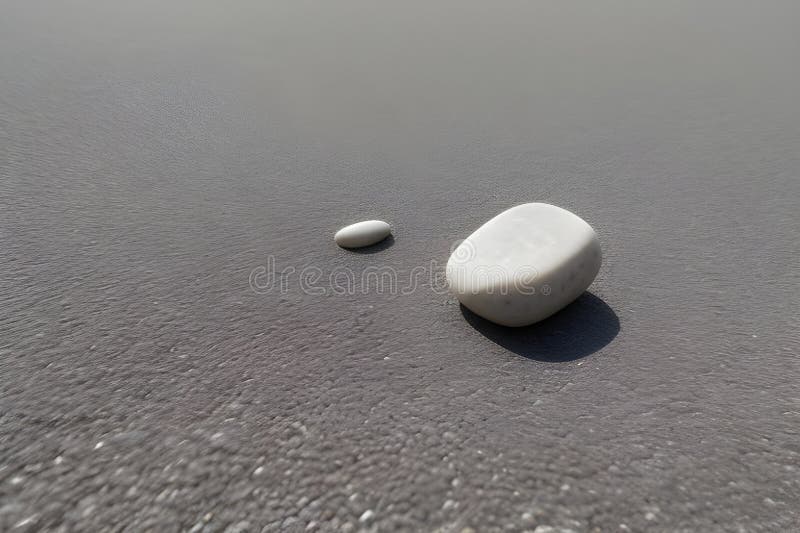 Single Pebble Isolated on White Background Generative AI Illustration ...