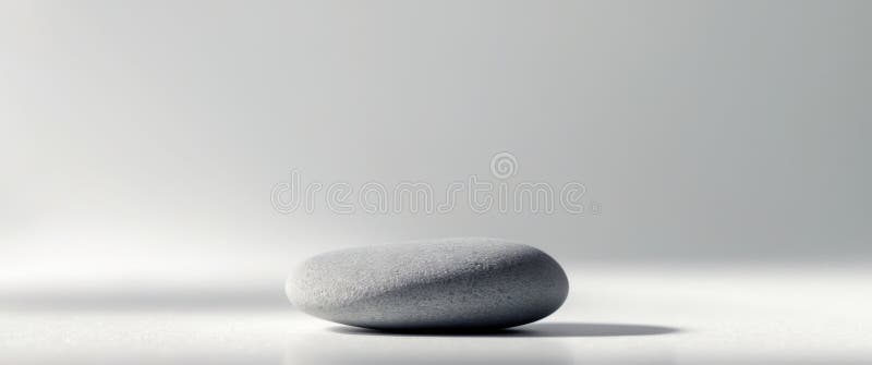 Single Pebble a Pebble with a Smooth Outline and Subtle Texture Stock ...