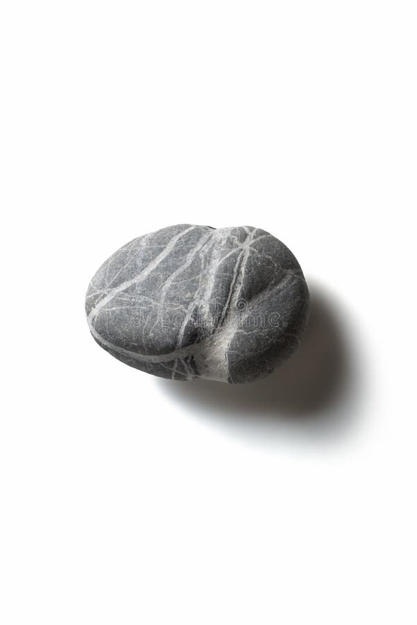 Single Pebble on a White Background Stock Photo - Image of composition ...