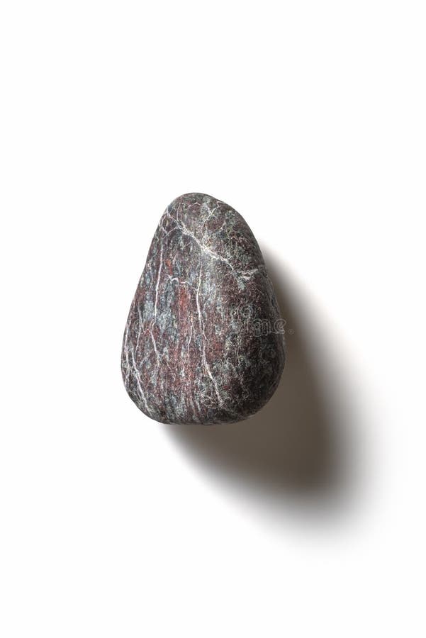 Single Pebble on a White Background Stock Photo - Image of composition ...