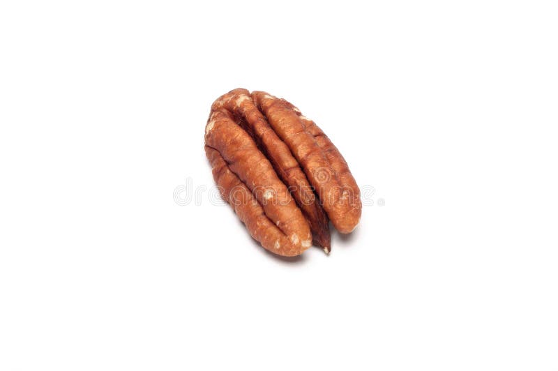 Single Pecan Isolated on White, Drupe, Nut, Object, Food, Edible Seed ...