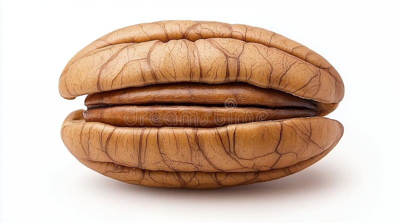 Single Pecan Nut Close Up on White Background - Generative AI Stock ...
