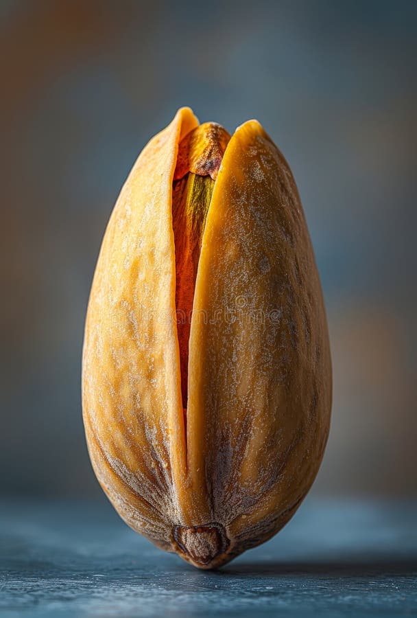 Single Pecan Nut is Split Open To Reveal the Red Seed and the Orange ...