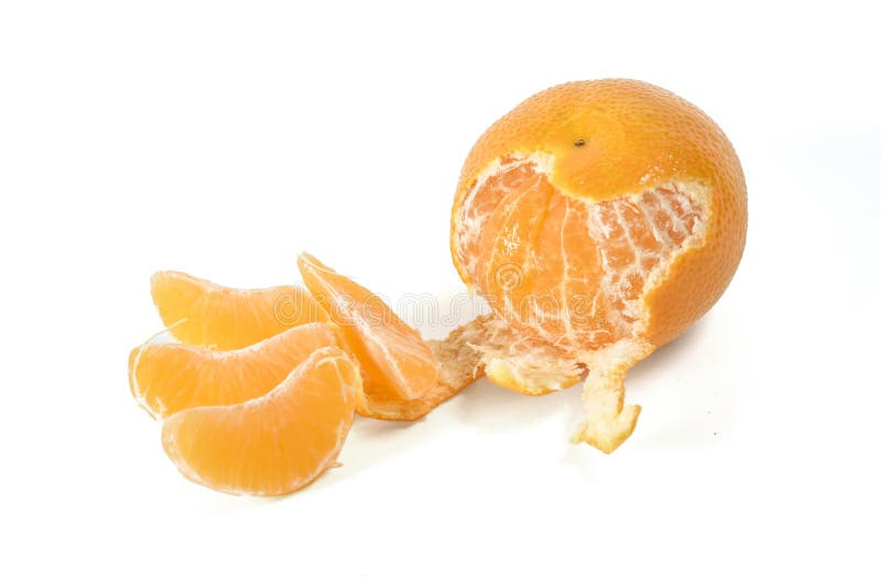 Single peeled mandarin stock image. Image of health, piece - 62792447
