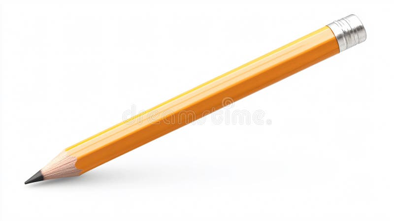 Single Pencil Isolated on Transparent or White Background for Graphic ...