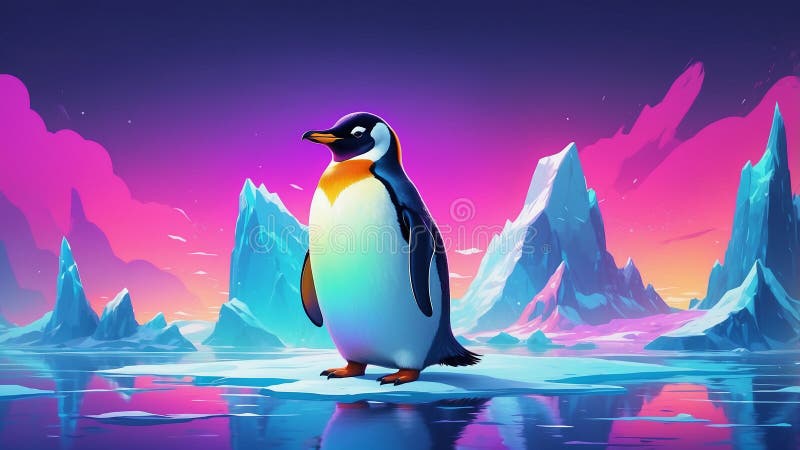 Penguin Stands Patch Ice Stock Photos - Free & Royalty-Free Stock ...