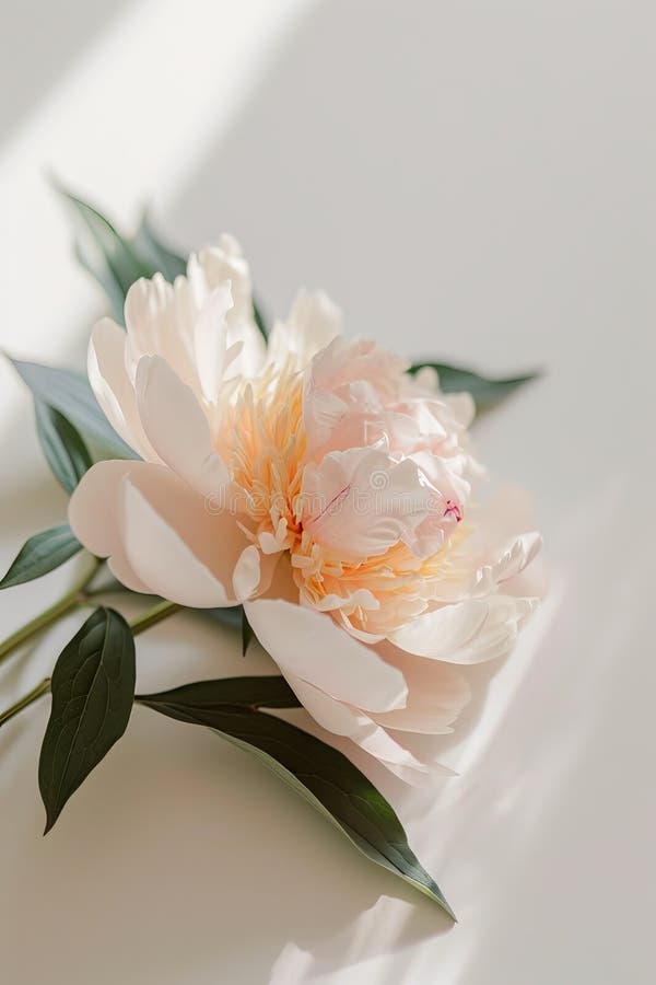 Single Peony Flower, Perfect for Minimalist Botanical Illustrations and ...