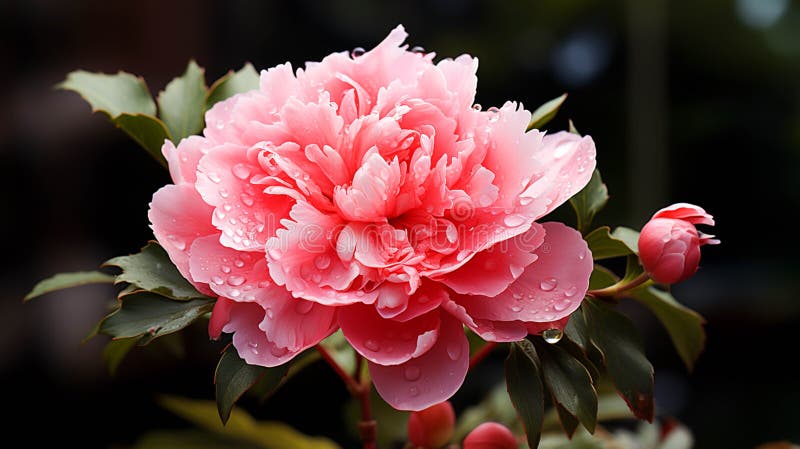 A Single Peony Flower Pink Closeup Stock Photo - Image of petal, flower ...