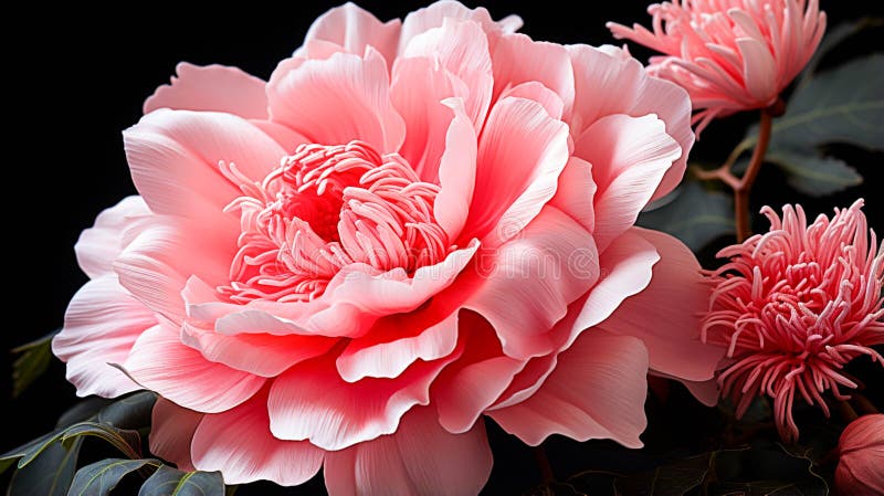 A Single Peony Flower Pink Closeup Stock Photo - Image of summer, peony ...