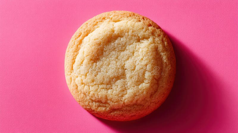 Delightful Sugar Cookie on a Pastel Pink Background Creating a ...