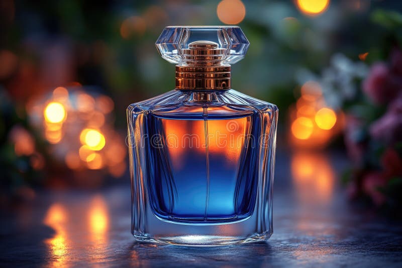 A Single Perfume Bottle Sits on a Table, Ready for Use Stock Photo ...