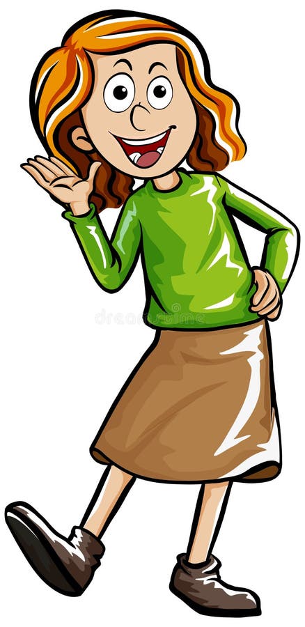 Single Person Standing on White Background Stock Vector - Illustration ...