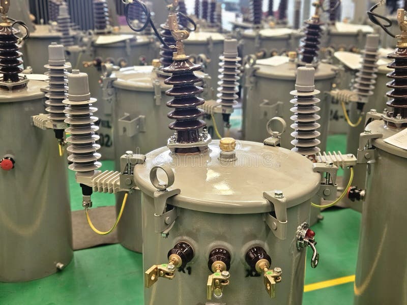 Single Phase Distribution Transformer Stock Photo - Image of insulator ...