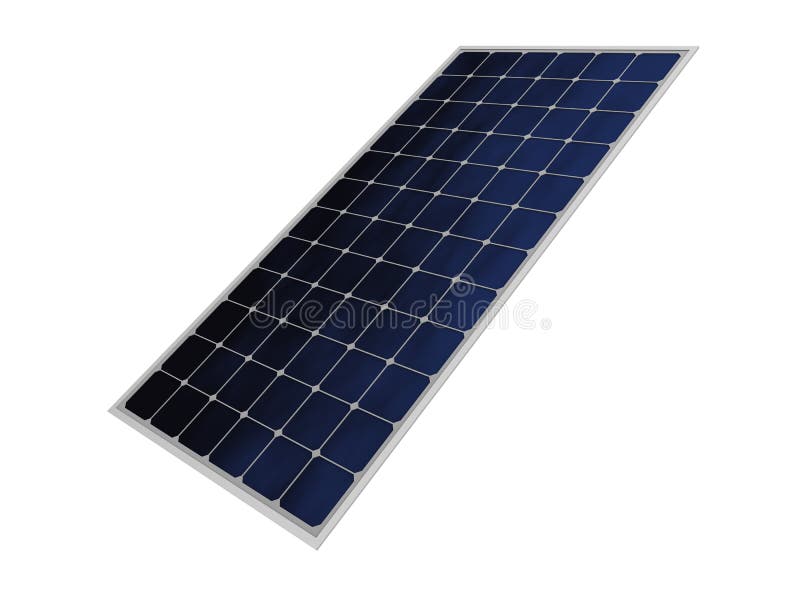 Solar panel with sun stock vector. Illustration of energy - 25390490