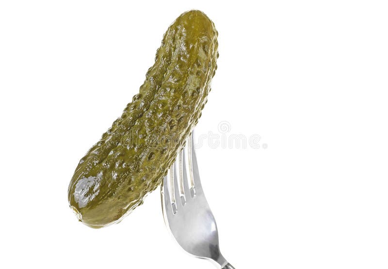Gherkin on fork stock image. Image of tasty, edible, spicy - 22654839