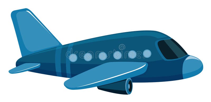 Single Picture of Blue Jet Plane Stock Vector - Illustration of holiday ...
