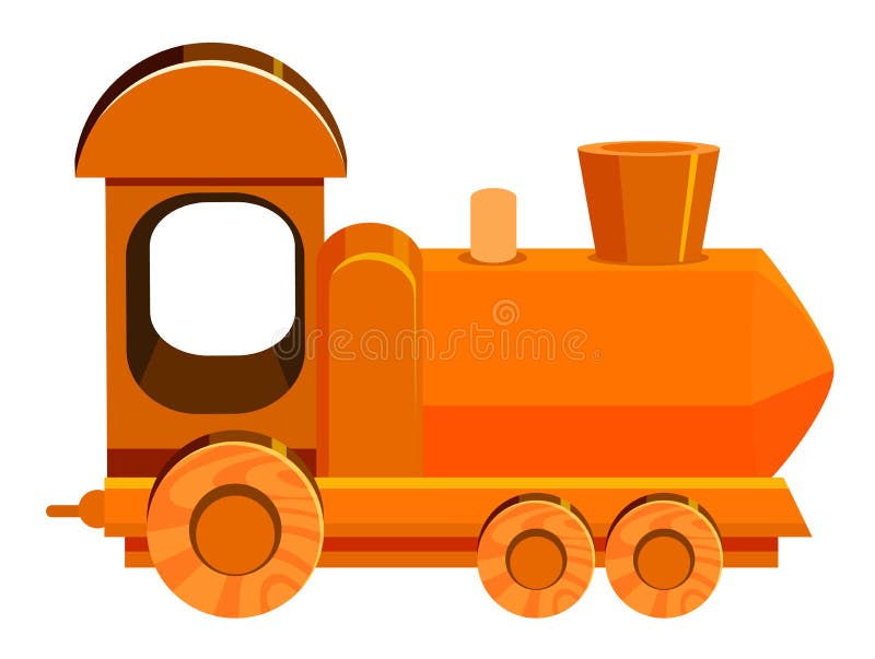 Orange Train and Railway Icon Isolated on Green Background. Public ...