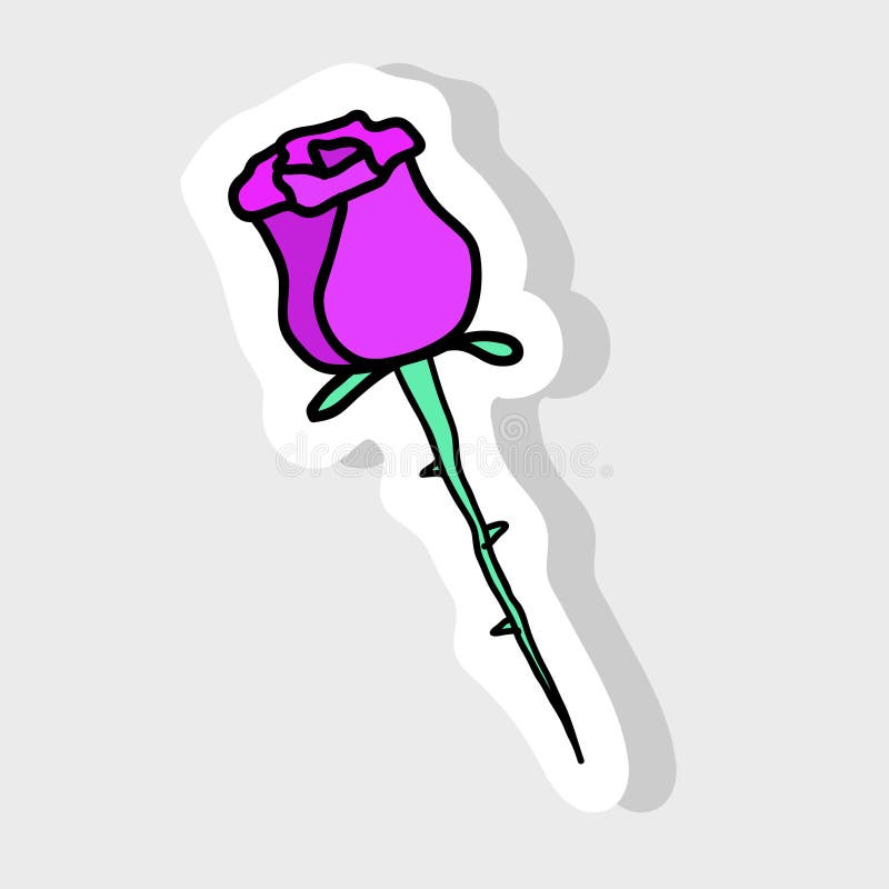 Single Picture Patch or Sticker Stock Vector - Illustration of cartoon ...