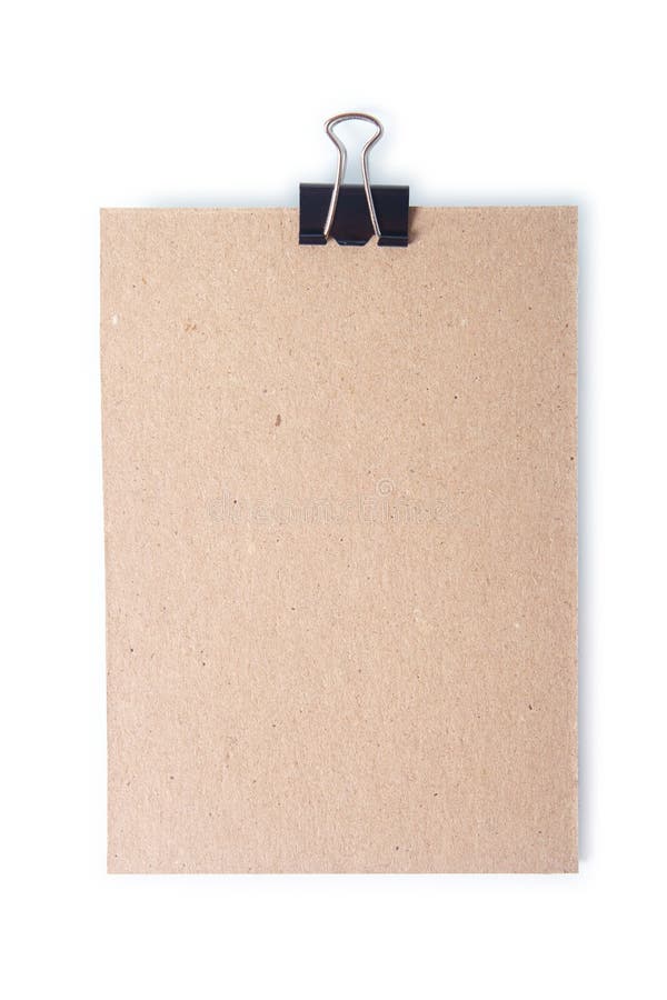 Cardboard with Red Clip stock image. Image of list, close - 5149691