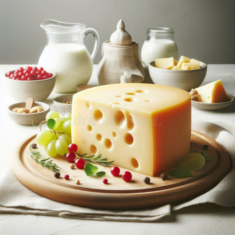 Single Piece of Cheese on White Background Stock Illustration ...