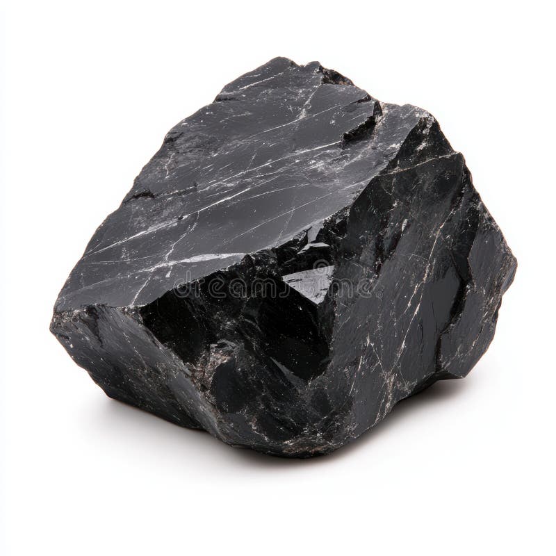 Single Piece of Dark Basalt with Rough Texture Stock Illustration ...