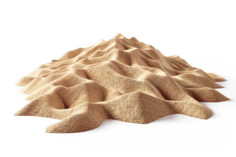 A Single Pile of Sand Sits on a White Surface Stock Photo - Image of ...