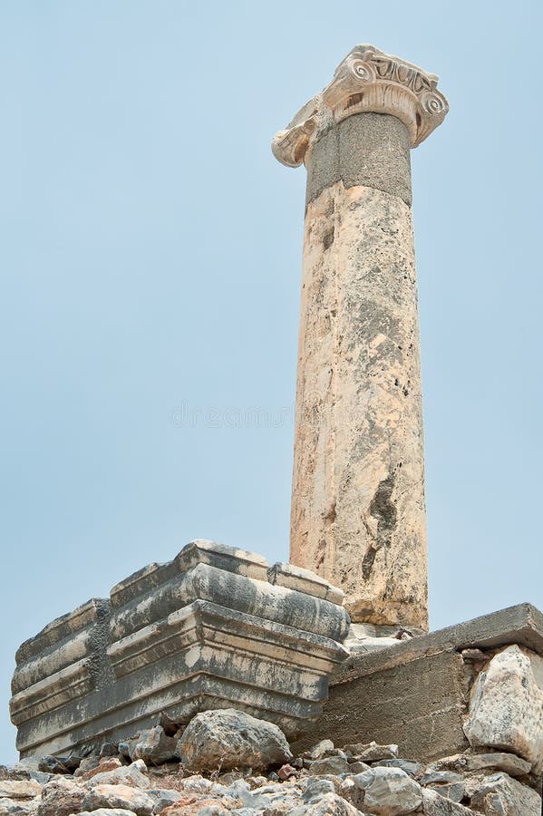 The Single Pillar of Ephesus,Turkey Stock Photo - Image of history ...