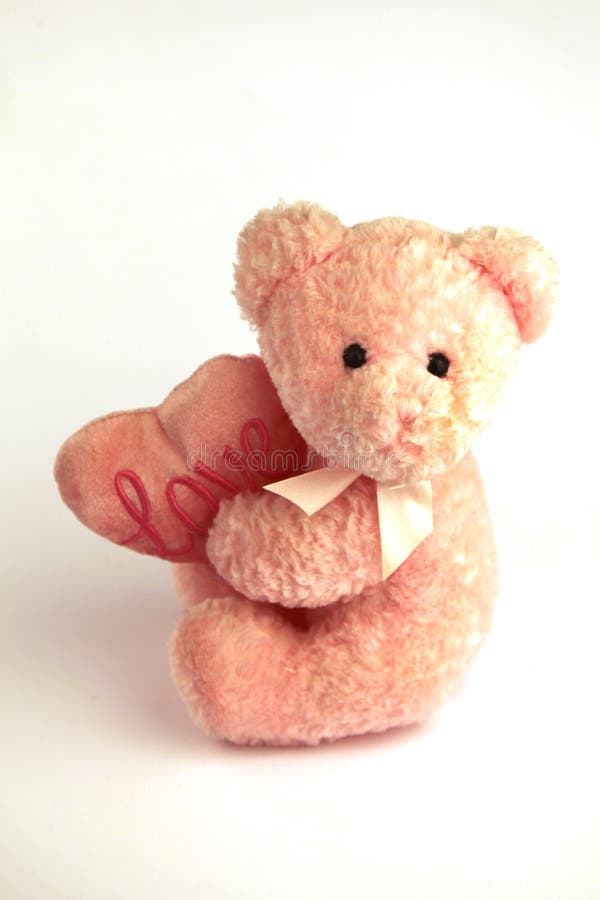 Single pink bear stock image. Image of object, animal - 52853039