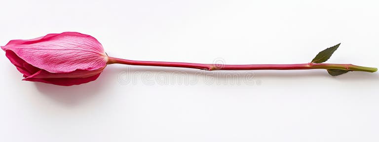 Single Pink Rose Stem stock illustration. Illustration of leaf - 385581920