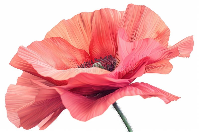 A Single Pink Flower Blooms on a Clean White Surface, Perfect for ...