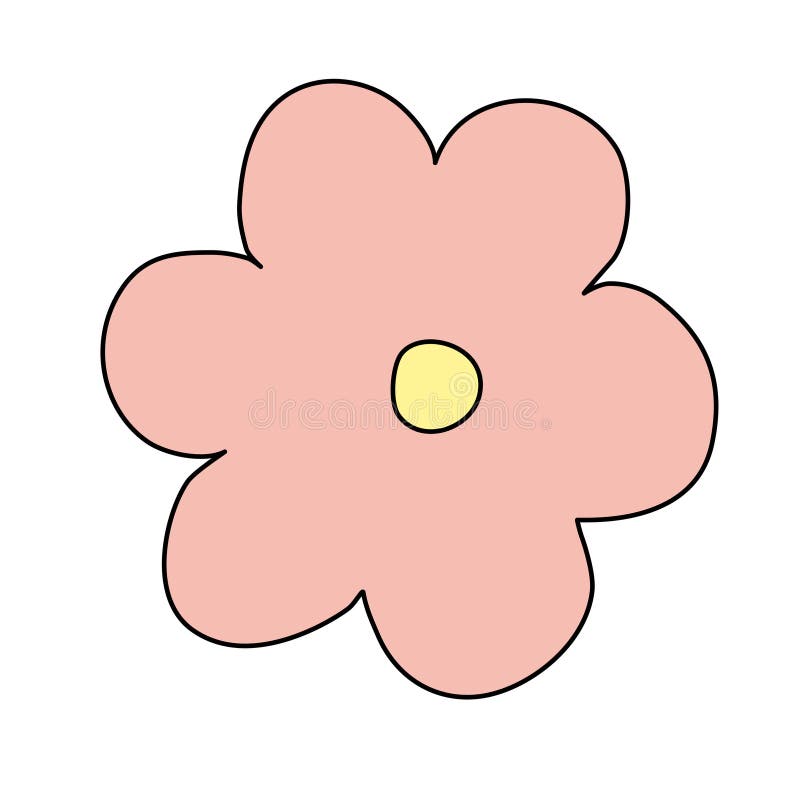 Single Pink Flower Head, Spring Design Vector Stock Vector ...
