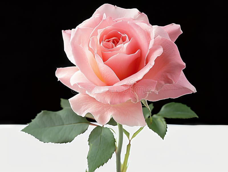 Single Pink Rose, Single Pink Rose Stock Image - Image of floribunda ...