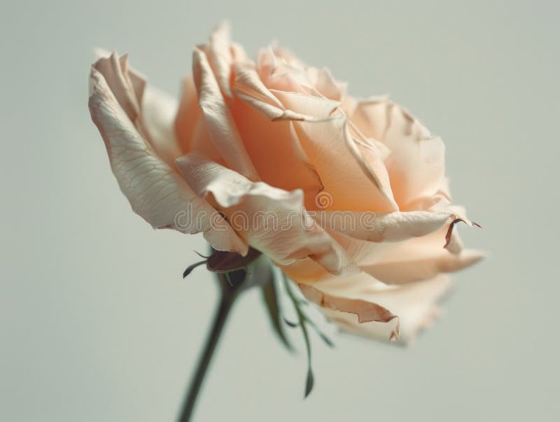 A Single Pink Rose in a Decorative Vase on a Table, Ready for Display ...