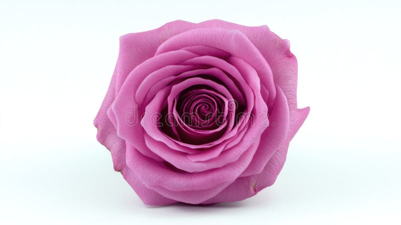 A Single Pink Rose on a White Background for Decoration or Design Stock ...