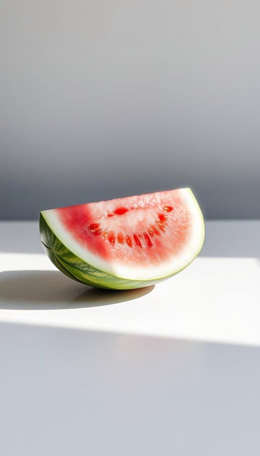 Single Pink Watermelon Slice Stock Illustration - Illustration of ...