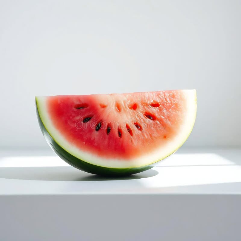 Single Pink Watermelon Slice Stock Illustration - Illustration of ...