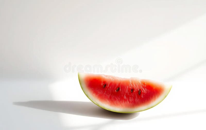 Single Pink Watermelon Slice Stock Illustration - Illustration of ...