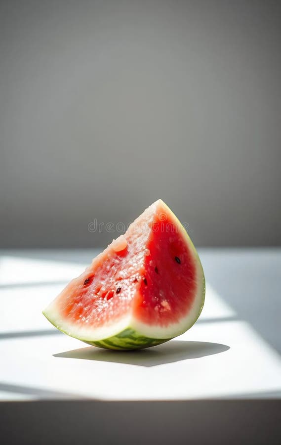 Single Pink Watermelon Slice Stock Illustration - Illustration of ...